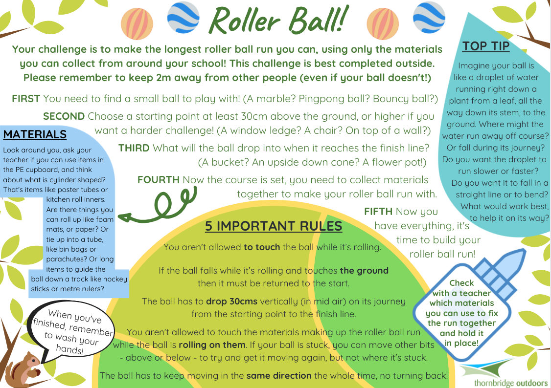 Activity Week 4 - Roller Ball - Thornbridge Outdoors