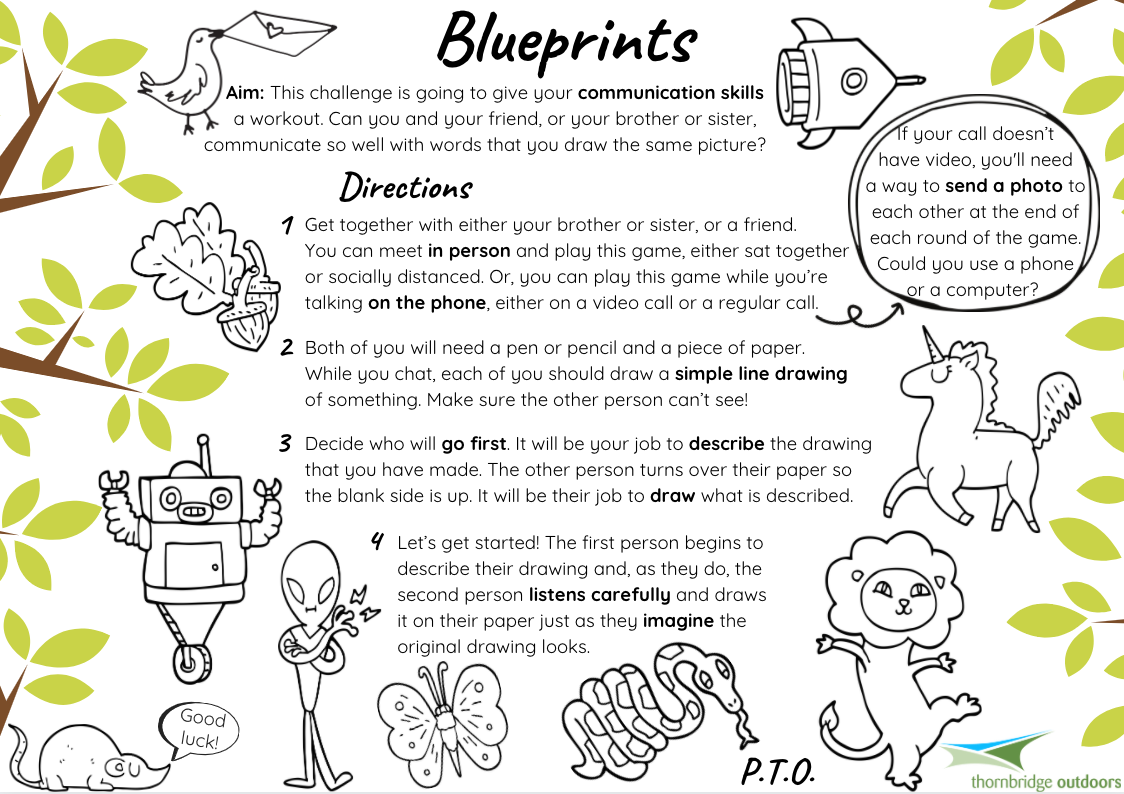 Activity 19 - Blueprints - Thornbridge Outdoors